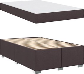 Rám postele s matrací Tmavě hnědá 120 x 190 cm textil 3399176