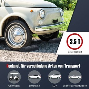 Costway Sada 2 parkovacích rohoží s brzdovým prahem, robustní parkovací pomůcka