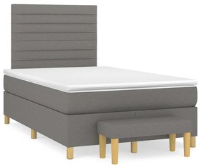 Box spring postel s matrací černá 120x190 cm textil