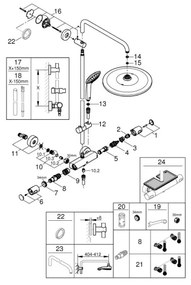 GROHE 26400001 - Sprchový systém VITALIO JOY SYSTEM 310 450 mm lesklý chrom