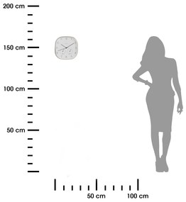 Nástěnné hodiny s vlhkoměrem a teploměrem Quartz, bílá/zlatá