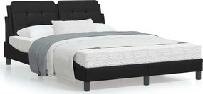 vidaXL Rám postele s LED osvětlením 140 x 190 cm umělá kůže [3214105] Barva: Černá