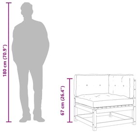 vidaXL Marketos 2místná zahradní pohovka s poduškami masivní borovice