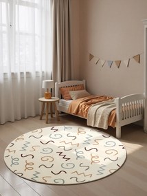 Hanse Home, Dětský koberec Adventures 106422 Cream Multicolor kruh, 160x160 (průměr) kruh, vícebarevná, dětský pokoj