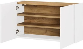 Bílá závěsná skříňka v dekoru dubu 93x52x29 cm Libbiano – Germania