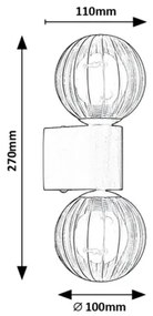 Rabalux 75022 - Nástěnné svítidlo COLZAR 2xG9/3,5W/230V IP44 černá