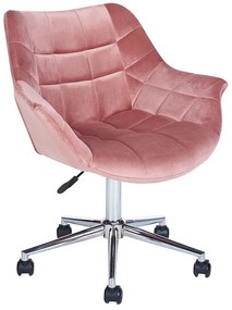 Sametová kancelářská židle růžová LABELLE Beliani