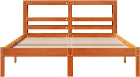Rám postele s čelem voskově hnědý 120 x 200 cm masivní borovice 3305739