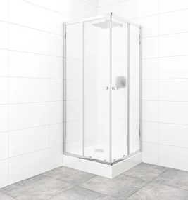 Set sprchového koutu a vaničky, čtverec 80x80 cm Multi Basic SIKOBKMUQ80CRCH