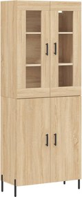 Skříň highboard dub sonoma 69,5 x 34 x 180 cm kompozitní dřevo 3198220