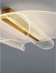 Hliníkové LED stmívatelné stropní svítidlo ve zlaté barvě 55x45 cm Valentin – Nova Luce