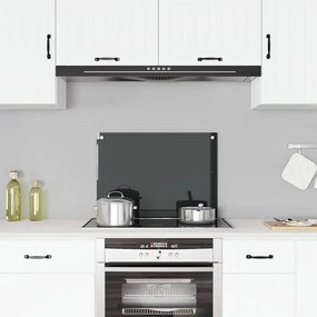 Kuchyňský panel černý 70 x 50 cm tvrzené sklo 249482
