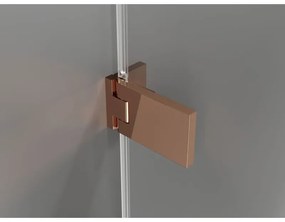 Mexen Lunar-F Duo, skládací sprchový kout 100 x 70 cm, 8mm čiré sklo, profil růžové zlato, 836-100L-070P-60-00