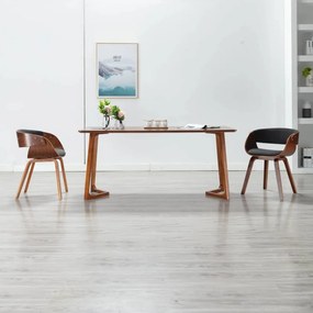 vidaXL Jídelní židle ohýbané dřevo a umělá kůže [283112] Barva: černá a světle hnědá