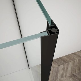 Gelco Trinity Black čtvercový sprchový kout 100 x 100 x 200 cm otevírací černá sklo matné GT2210-10M-B