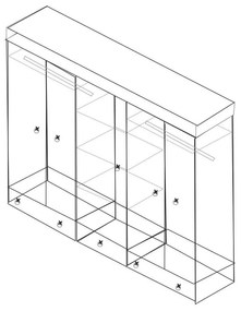 Idea IDEA Skříň 5dveřová CORONA vosk 162819