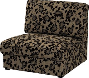 Potah na neskládací křeslo IKEA Kivik barva béžová látka pletený vzor, vzorované