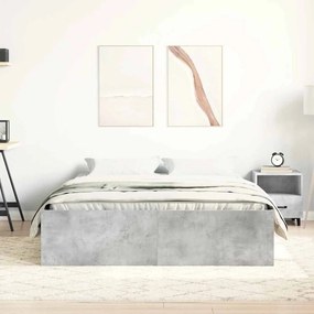 Rám postele betonově šedý 135 x 190 cm Double 3203911