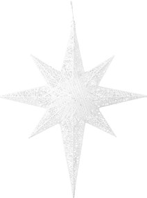 Venkovní závěsná hvězda s LED osvětlením 67 cm bílá OSMA Beliani
