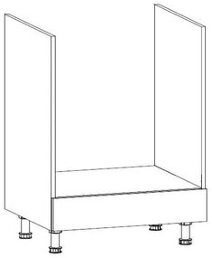 Nejlevnější nábytek MISAEL skříňka na vestavnou troubu D60ZK, korpus bílý, dvířka borovice andersen