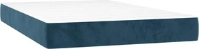 Box spring postel s matrací tmavě modrá 120 x 200 cm samet 3137717
