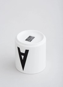 DESIGN LETTERS Porcelánový hrneček/dózička Letters 300 ml K, černá barva, bílá barva, porcelán