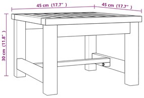 Konferenční stolek 45 x 45 x 30 cm masivní teakové dřevo - Default Title