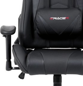 Herní křeslo E-racer FORTIS - černá ekokůže