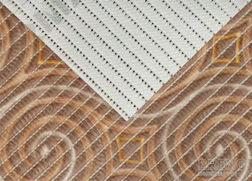 Breno Koupelnová pěnová předložka SOFTY-TEX 79830.8 spirály, šíře 65 cm, Hnědá/Vícebarevné