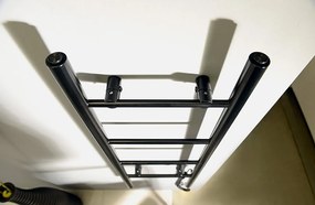 Sapho, KARBO Elektrický sušák ručníků, kulatý, 400x1120 mm, 87 W, černá, KB904