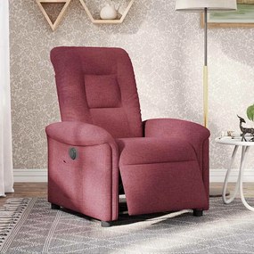 Elektrické polohovací křeslo vínové textil 3303237