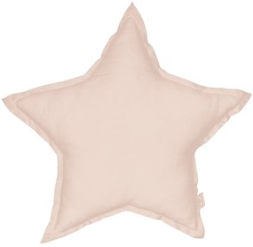 Lněný polštář hvězda pudrově růžová 50 cm