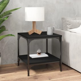 819377 vidaXL Odkládací stolek černý 40 x 40 x 40 cm kompozitní dřevo