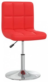 Kancelářská židle umělá kůže / chrom Dekorhome Červená