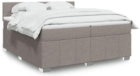 Box spring postel s matrací taupe 200x200 cm textil 3289479