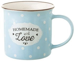 Modrý hrnek z kostního porcelánu Unimasa Homemade, 230 ml