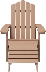 Zahradní křesla Adirondack 2 ks s podnožkami HDPE hnědá 3095698