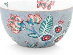 Pip Studio Flower Festival miska Ø12cm, modrá (stylová miska z tenkostěnného porcelánu)