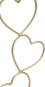 Kovový svícen Heart 32 cm zlatý/mramor