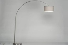 Stojací designová oblouková lampa Soffito Taupe Yersey