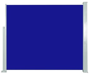 Zatahovací boční markýza / zástěna 120 x 300 cm modrá - Default Title