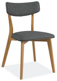 Jídelní židle Karl, šedá / dub