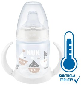 NUK First choice lahvička na učení s kontrolou teploty Bílá