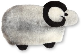 Wooline Předložka beránek z ovčích kůží šedobílý