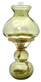 Floriánova huť Petrolejová lampa ZUZANA 43 cm lesní zelená krakle FL0038