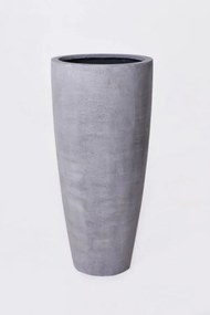 Květináč CITY, sklolaminát, výška 100 cm, beton design, šedý