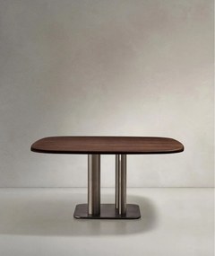 Jídelní stůl v dekoru ořechu 150x150 cm Melvar – Kave Home