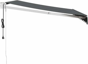 Automatická zatahovací markýza antracitová 3 x 2,5 m 3154486