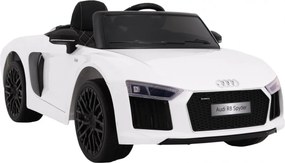 Ramiz Elektrické autíčko Audi R8 Spyder pro děti bílé + dálkové ovládání