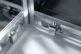 Polysan, EASY LINE obdélníková sprchová zástěna 900x800mm, čiré sklo, EL5315